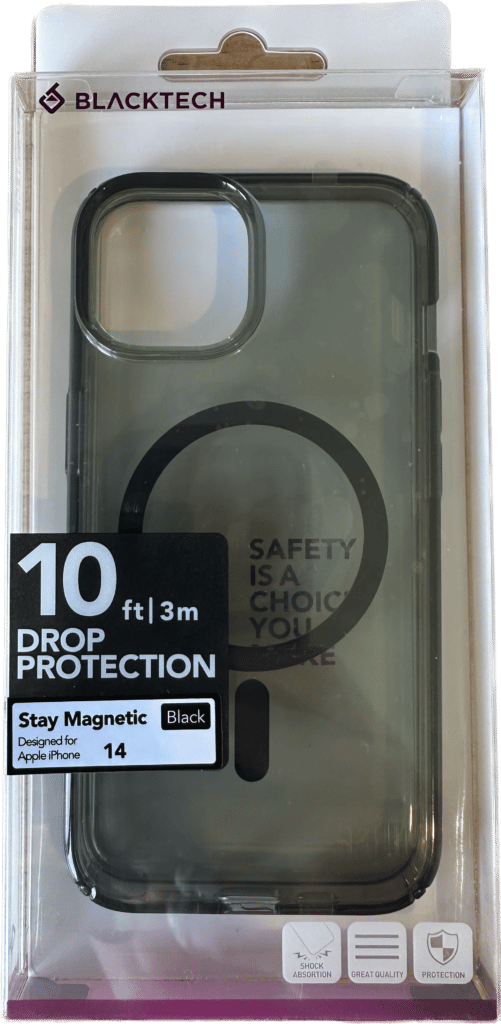 BLACKTECH Apple Iphone 14 Magnetic Case in Black